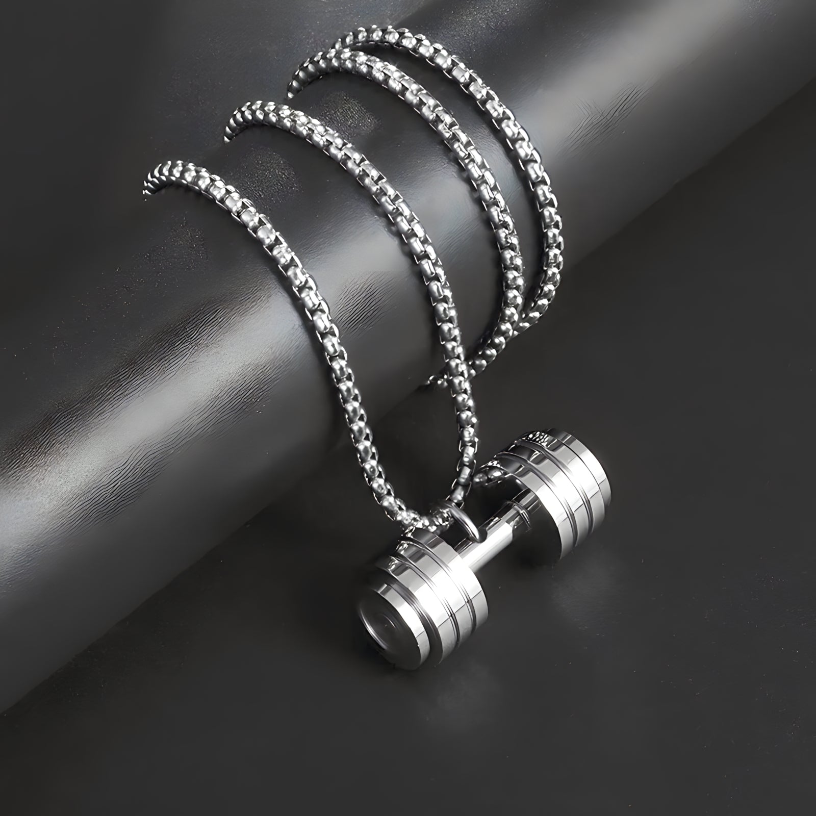 Dumbbell Necklace | Gold Plated | Pump Pendant