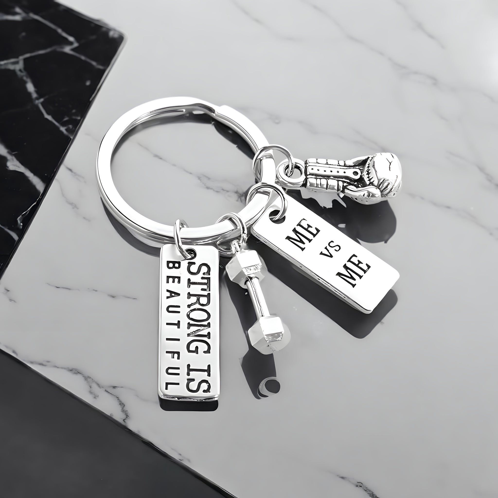 Womens Gym Keychain | Gym Accessories | Strong Is Beautiful Keychain