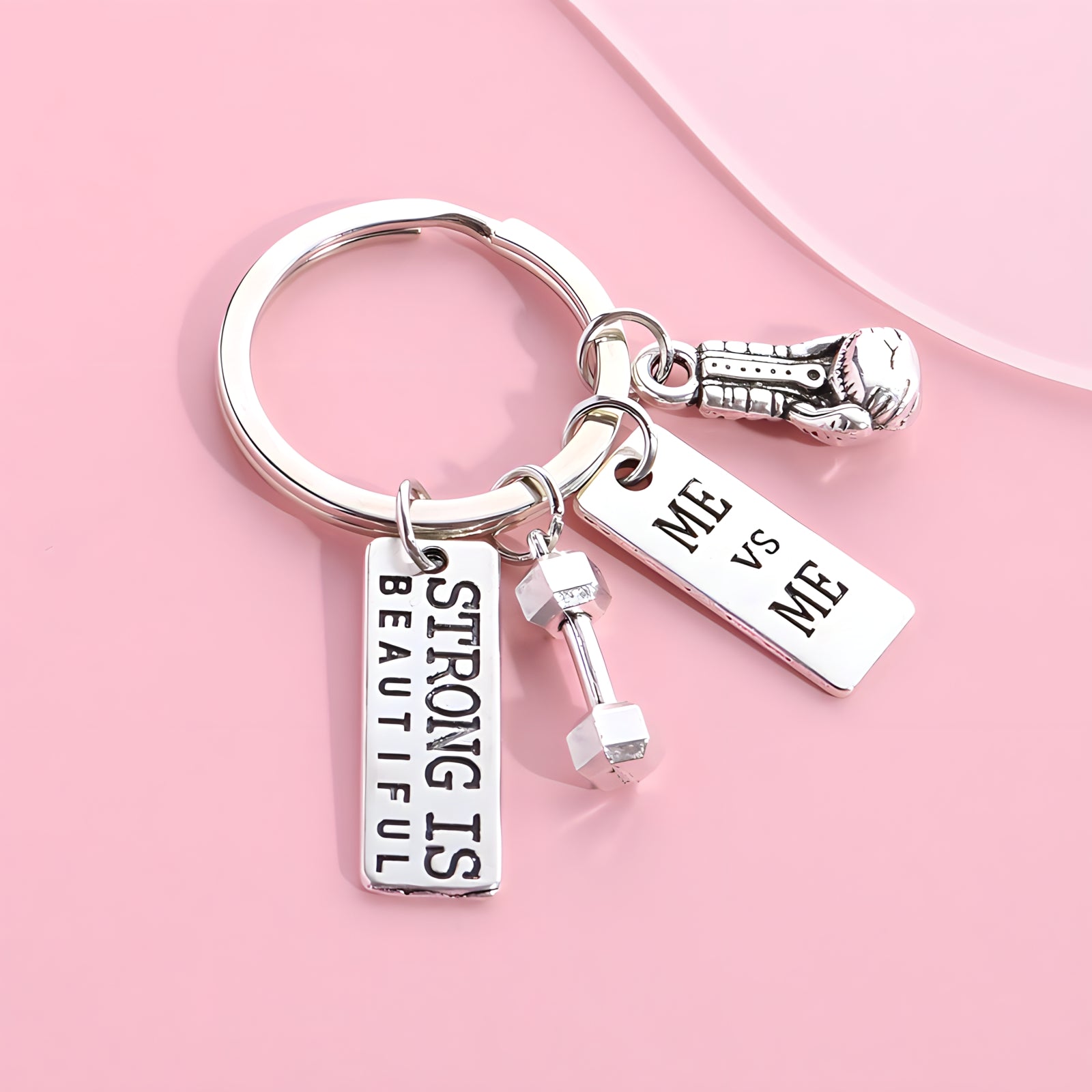 Womens Gym Keychain | Gym Accessories | Strong Is Beautiful Keychain