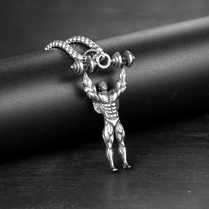 Fitness Necklace | Unisex Gym Jewelry | Mr Olympia Pendant